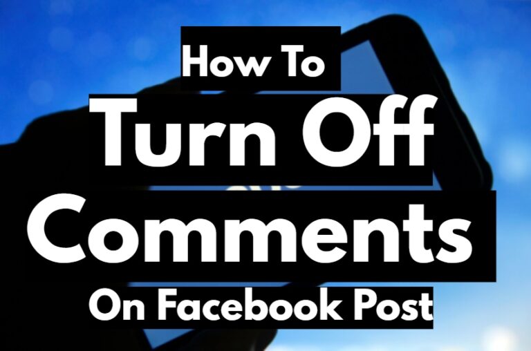 How to Turn Off Comments on Facebook Post?