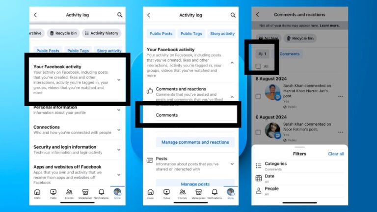 How to Find Comments Made By Someone On Facebook in 2024