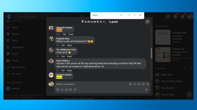 How to Find Comments Made By Someone On Facebook in 2024