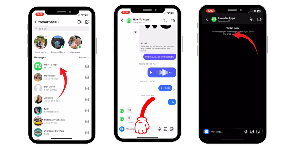 What does Vanish Mode (Disappearing messages) Mean on Instagram?