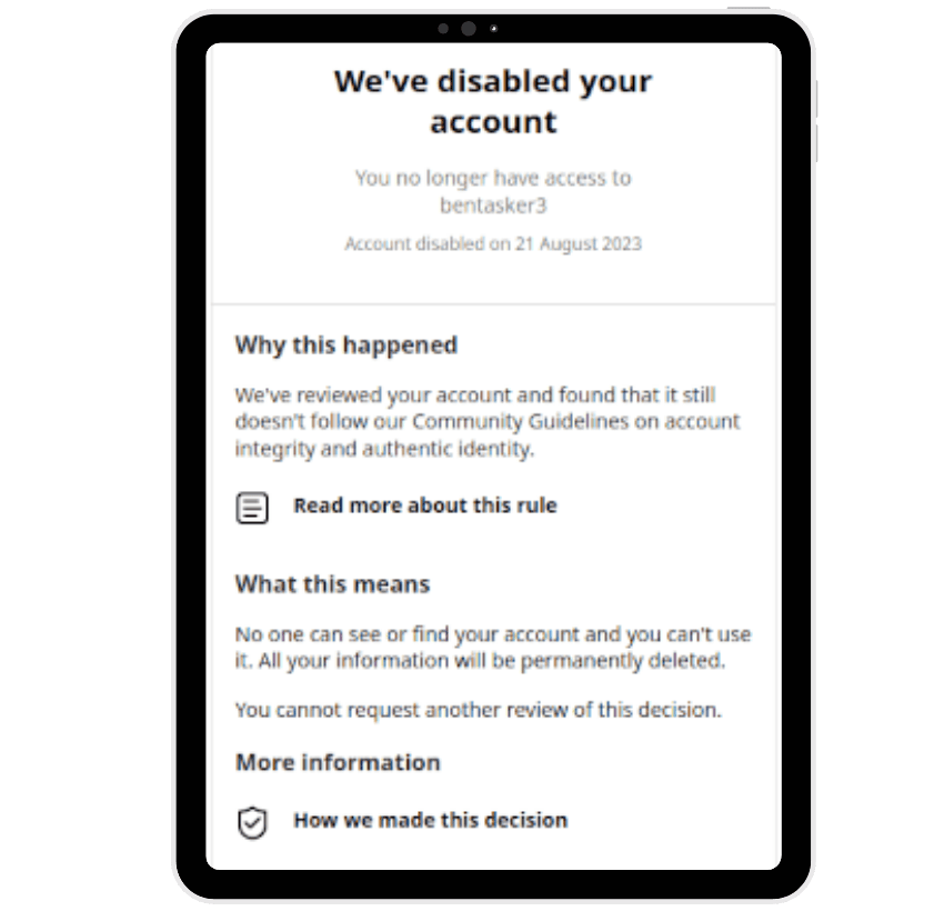 What Does "Disabled Instagram Account" Mean?